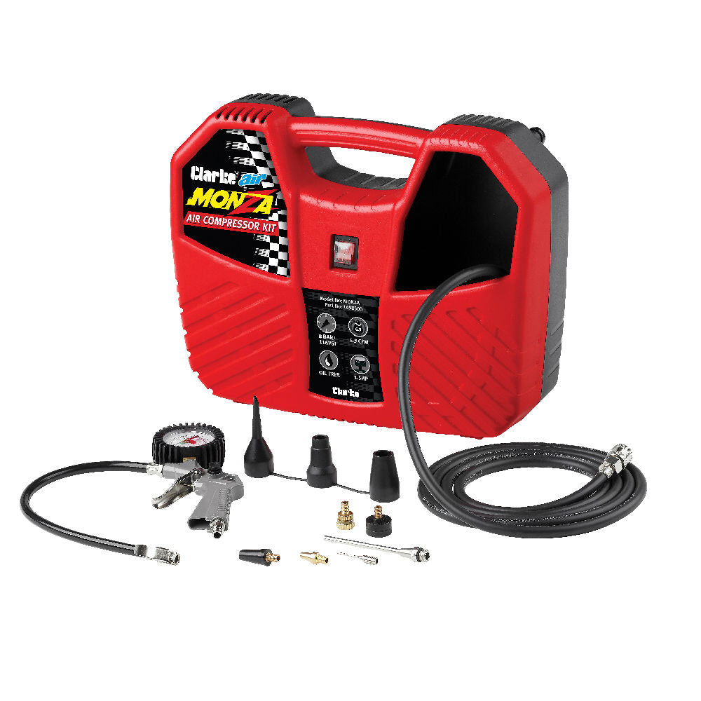 Clarke Monza 6.35 CFM 1.5HP Portable Oil Free Air Compressor
